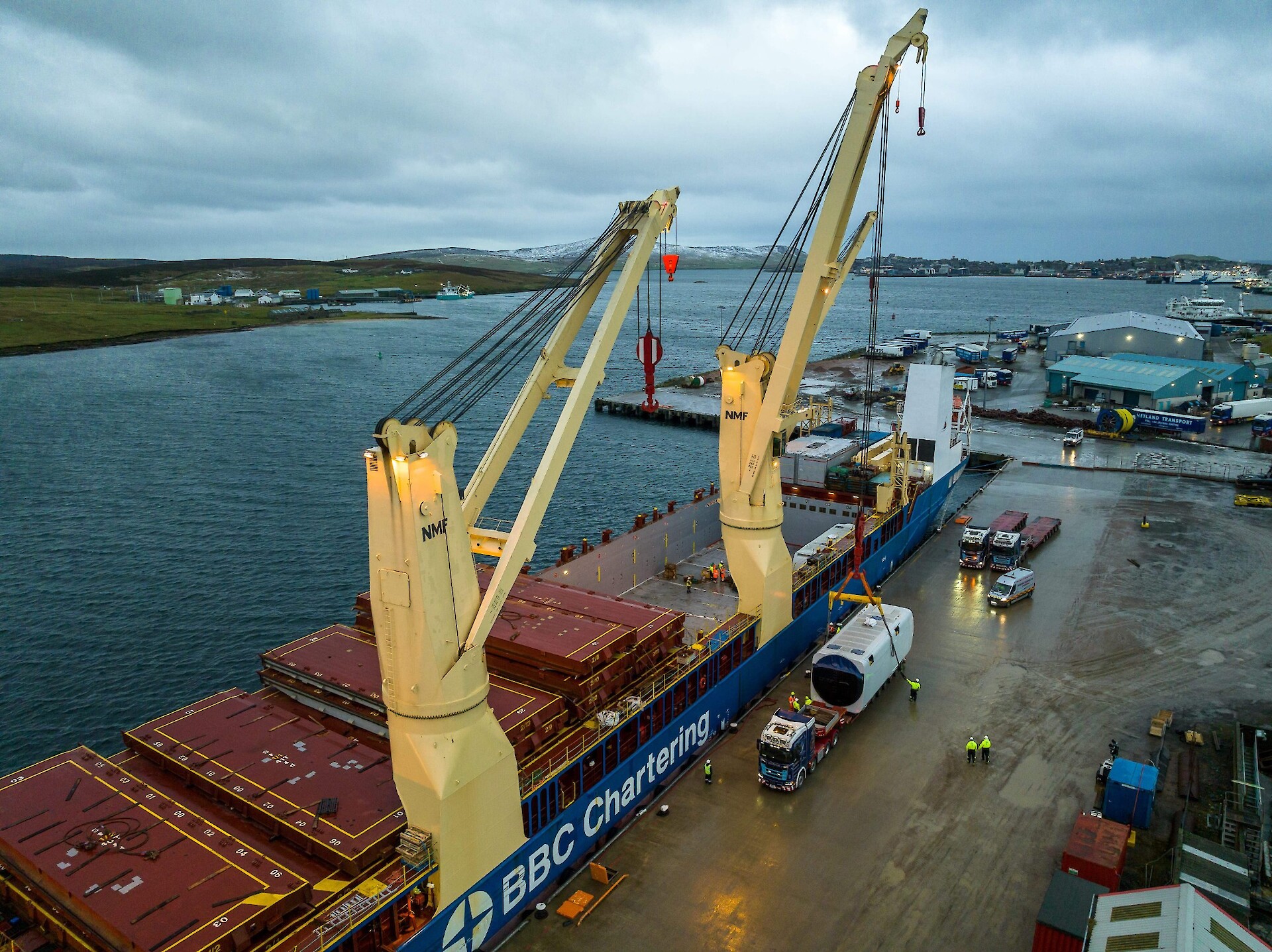 Turbine components arrive via port's Greenhead Base | Lerwick Port ...